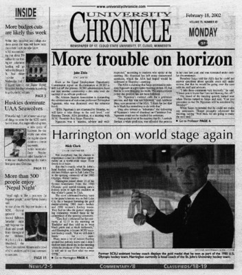 "The Chronicle [February 18, 2002]" by St. Cloud State University
