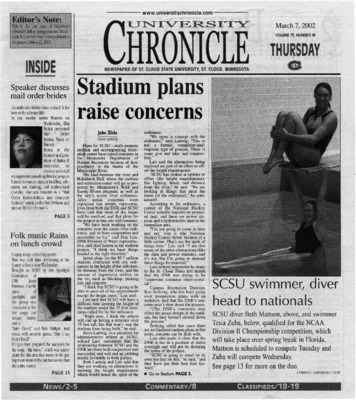 "The Chronicle [March 7, 2002]" by St. Cloud State University