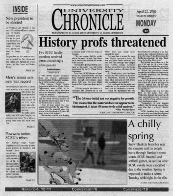 "The Chronicle [April 22, 2002]" by St. Cloud State University