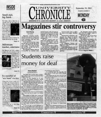 "The Chronicle [September 30, 2002]" by St. Cloud State University
