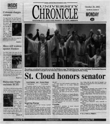 "The Chronicle [October 28, 2002]" by St. Cloud State University