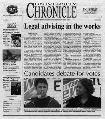 "The Chronicle [April 15, 2004]" by St. Cloud State University